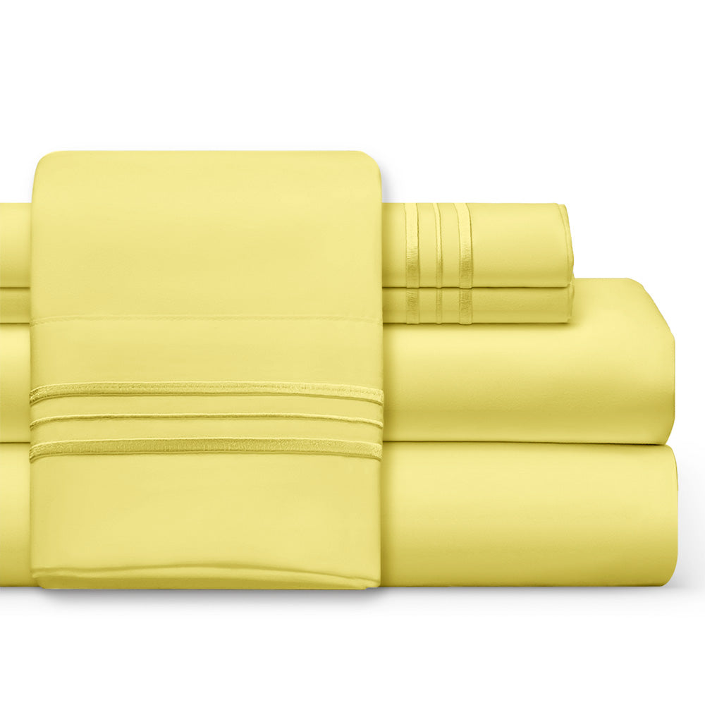 Cocotte Yellow Sheet Set, 1800 Thread Count, Ultra Comfort – The Bed Sheets